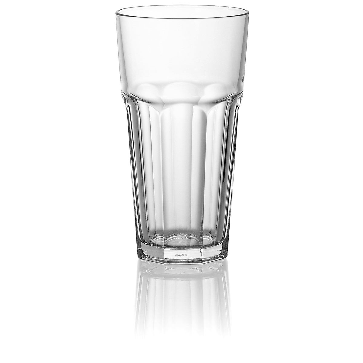 Red Co. Set of 4 Clear Glass 22 Fl Oz Drinking Highball Tumblers for Water, Juice, Beer, Cocktails