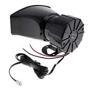 ePathChina 100W 7 Tone Sound Car Siren With Mic PA Speaker System, Vehicle Motorcycle Alarm Horn Loudspeaker Emergency Sound Amplifier- Hooter/Ambulance/Traffic Sound