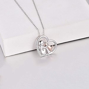 YFN Sterling Silver Keepsake Dog Pendant Necklace Dog Lover Memorial Gifts for Women (Dog Necklace)