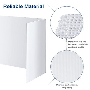 36 Pieces Desk Divider for Student Desks Reduces Distractions Plastic Guard White Classroom Privacy Folders Trifold Desk Divider for School Teacher Student Test Home Supplies