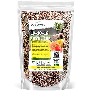 10-10-10 Plant Fertilizer Slow Release – 10 10 10 All Purpose Granular Garden Fertilizer for Fruit Trees, Evergreens, Vegetables, Arborvitae, Fig Trees, Shrubs, Pines, Oaks, Flowers (1 Quart)