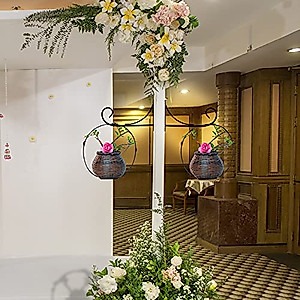 Citrine Garden Simply Style Metal Hanging Plant Brackets 10inch, Pack of 2, Wall Mount Plant Hangers, Planter Hooks for Flower Baskets, Bird Feeders in Corridor/Patio/Porch/Garden