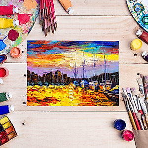 FIXSMITH Canvas Boards for Painting 18 Pack, Multi Pack- 4x4, 5x7, 8x10, 9x12, 11x14 Inches, 100% Cotton Primed Canvas Panels for Acrylic, Oil, Art Supplies for Kids, Adults, Beginners