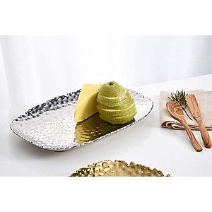 Pampa Bay Millennium Titanium-Plated Porcelain 11-inch Platter, Silver