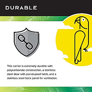 CaitecPerch & Go Polycarbonate Bird Carrier, Clear View Travel Cage