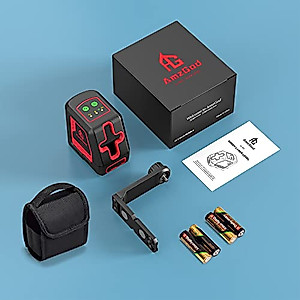 AmzGod Self Leveling Laser Level - 100ft/30m Green Cross Line Laser Level Line Tool with Dual Modules, 3 Brightness Adjustments, Manual and Pulse Mode, IP54 Waterproof, 360° Rotatable Magnetic Bracket