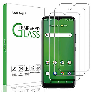 beukei (3 Pack) Screen Protector Tempered Glass Compatible for Cricket Ovation 2 and AT&T Maestro Max (2021), (6.82 inch), Touch Sensitive,Case Friendly, 9H Hardness