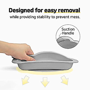 Mother's Corn Suction Plate for Baby | Divided Food-Grade 100% Silicone Feeding Bowls and Dishes for Kids, Infants & Toddlers - BPA-Free, Microwave, Dishwasher & Oven Safe | Cloud Design | Pink