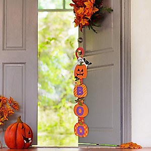 Supla 8 Sets Halloween Craft Kits Fall Kids Crafts DIY Halloween Doorknob Hanger Decorations Art Sets Foam Halloween Pumpkin Ghost Boo Bat Owl Stickers for Kids Halloween Classroom Party Activity