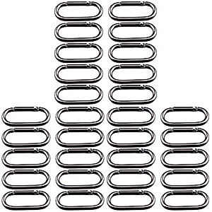 BESPORTBLE 60pcs for Purses Hook Hanging Holder Mountaineering Metal Aluminum Alloy Fixed Ring Buckles Buckle Spring Keychain Type Portable Aluminium Hooks Bag Small Clip Water Carabiner