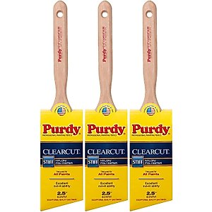 Purdy 144152125 Clearcut Series Glide Angular Trim Paint Brush, 2-1/2 inch - 3 Pack