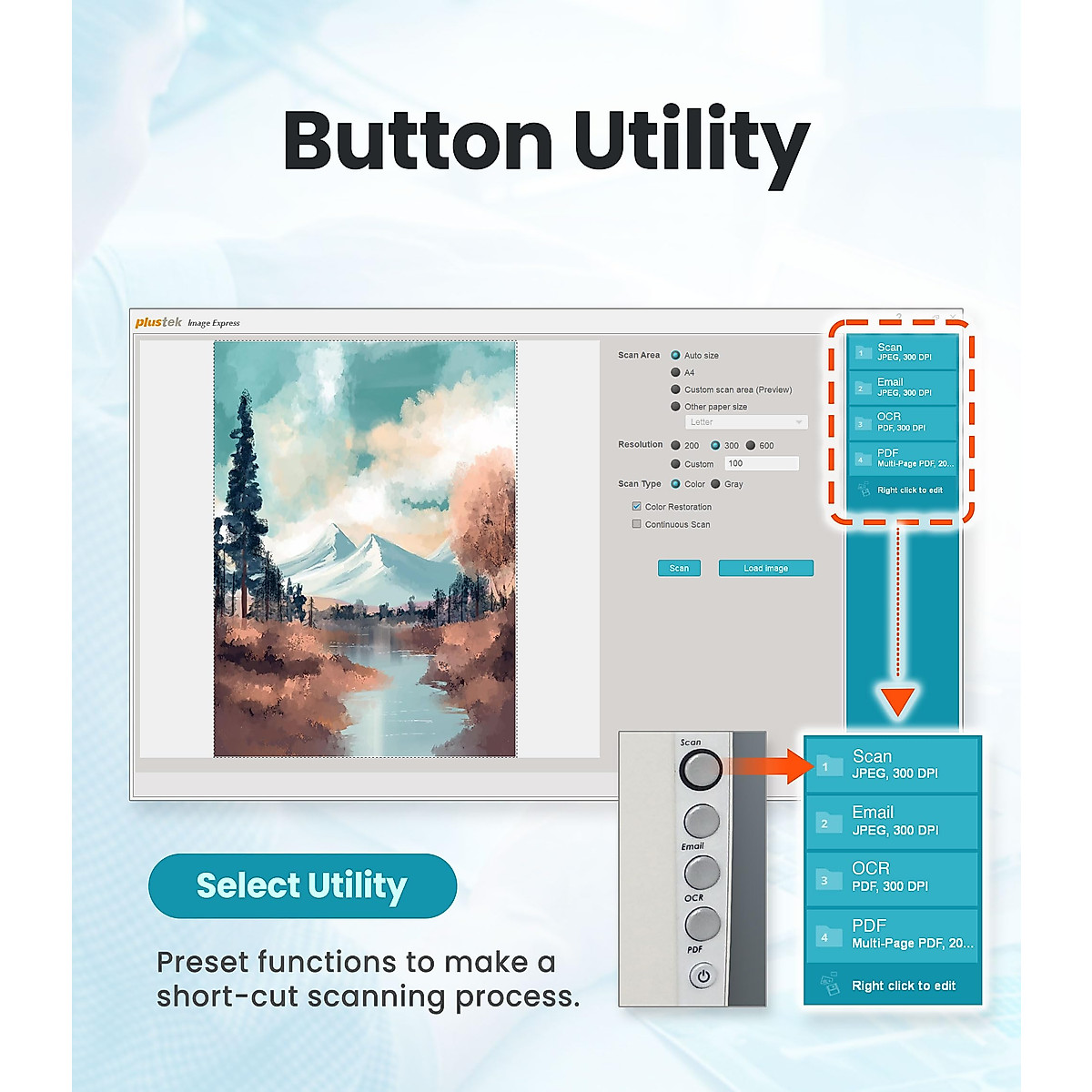 Plustek OpticSilm 2700 - High Speed Flatbed Scanner, 3sec Fast scan Speeds. Compact Design for Home and Home Office. Windows and Mac Support