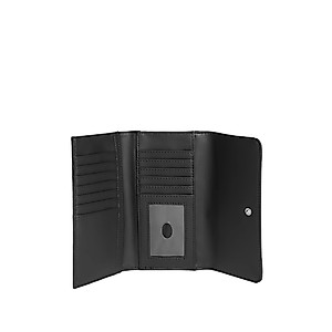 GUESS Factory Women's Abree Logo Saffiano Slim Trifold Wallet