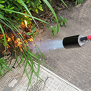 BLUEFIRE 150,000 BTU High Output Propane Torch Weed Burner with 10ft Hose Trigger Start Heavy-Duty Turbo Jumbo Flame Garden Blowtorch Weeds Burn Ice Snow Melt Roof Asphalt Road Repair Campfire Starter