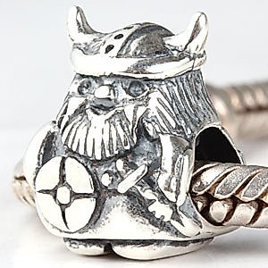 ARTCHARM Viking Warrior Charm - 925 Sterling Silver - Fits DIY European Bracelet