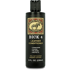 Bick 4 Leather Conditioner and Leather Cleaner 8 oz - Will Not Darken Leather - Safe of Leather Apparel, Furniture, Jackets, Shoes, Auto Interiors, Bags & All Other Leather Accessories