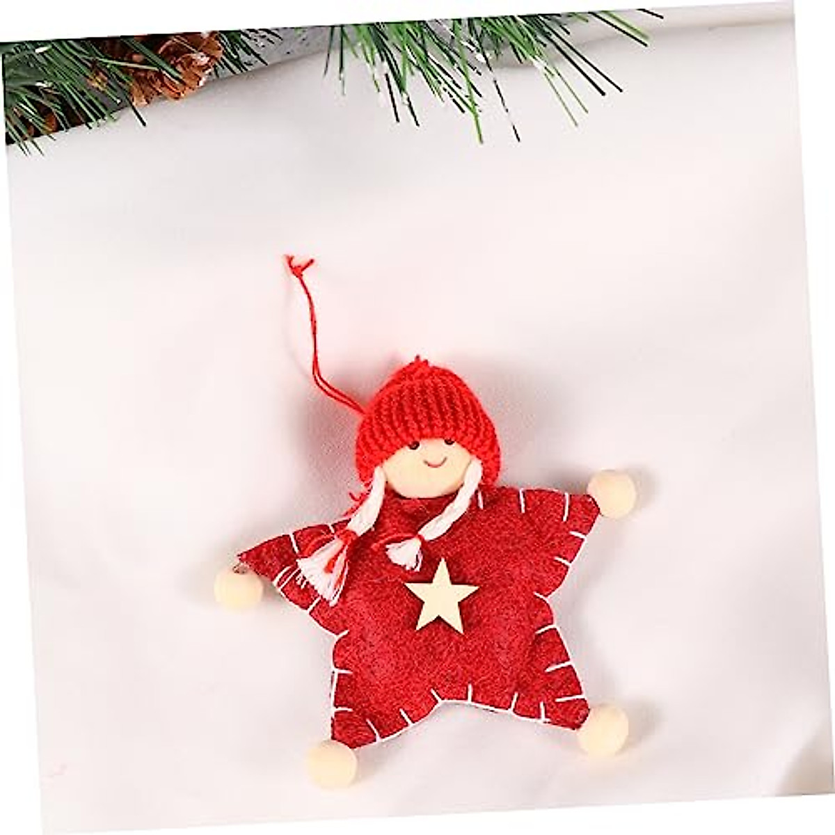 BESPORTBLE 1 Pair Plush Doll Christmas Tree Decorations Christmas Decorations Santa Claud Doll Pendant Christmas Ball Ornaments Xmas Hanging Christmas Felt Ornament Christmas Pendants Log