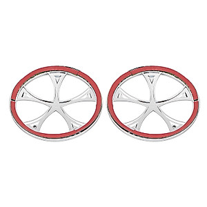 YDLMT 2 Pcs Chrome Motorcycle Front Speaker Grill Trim Cover Fit for Harley Touring Electra Street Glide Ultra Limited FLHTK FLHX 2014-2023