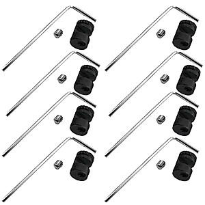 8 Packs Thumb Stud Fit For Buck 110 Folding Knife, Universal Replacement Thumb Button For Folding Hunting Knives Blade (Black)