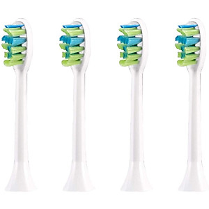 7am2m AM100/AM105 Electric Toothbrush Brush Heads x 4 for 7am2m Electric Toothbrush ONLY(White)