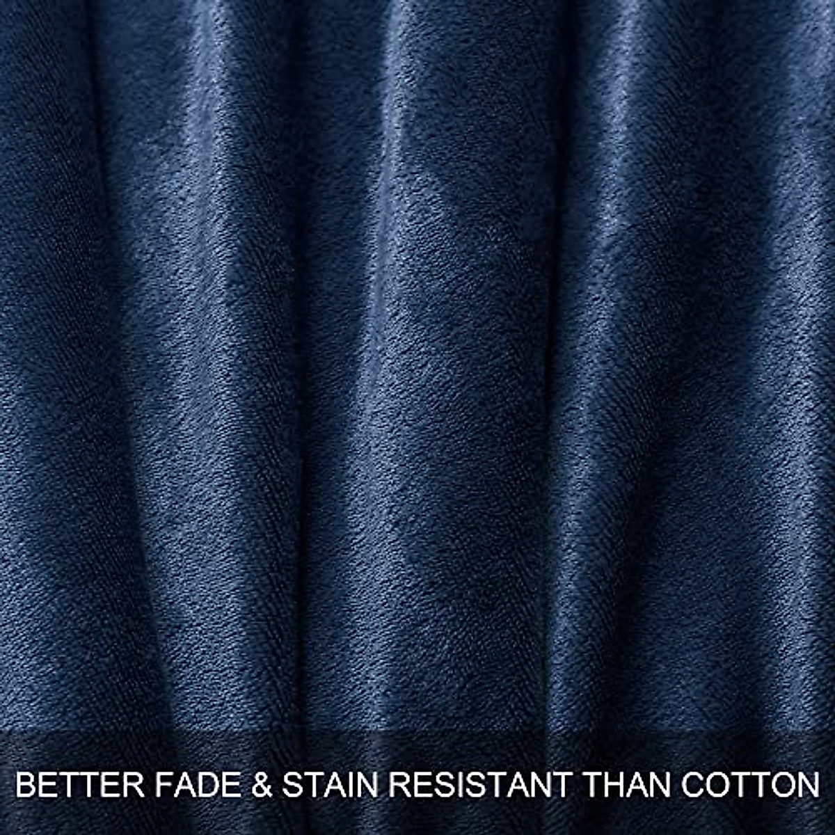 BEDELITE Sherpa Fleece Blanket Navy Blue Throw Blanket for Couch & Bed- 480GSM Thick Warm Winter Blankets, Super Soft & Cozy Fuzzy Blanket (50" X 60")