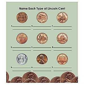 Lincoln Penny Bankers Bag Beginner Coin Set | Coins for Kids | Coloring Sheet and Quiz | Canvas Bag- American Coin Treasures