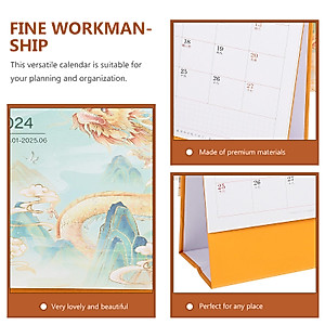 MAGICLULU Decor Office Table Calendar Office Standing Calendar Tabletop Standing Calendar Office Monthly Calendar Small Calendar Monthly Calendar Ornament Home Supply Household Products Desk