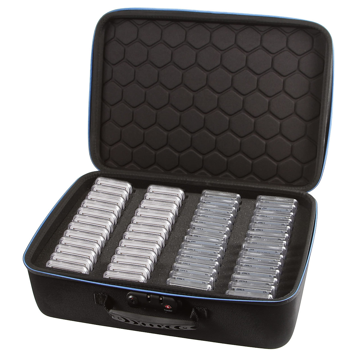 Card Titan PRO Graded Coin Case with 56 Slots for PCGS or NGC Graded Coin Slab - Individual Slots for Graded Coins - Protects and Perfectly Fits NGC and PCGS Coin Cases - Coin Collection Supplies