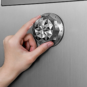 Mechanical Magnetic Kitchen Timer with Countdown Timer and Loud Alarm, Stainless Steel 1 Hour Visual Timer for Home Baking, Oven and Cooking