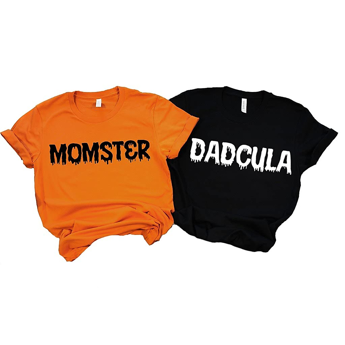 Halloween Parent Shirt, Momster and Dadcula Couples Tee, Halloween Gift for Mom and Dad, Funny Creative Outfit T-Shirt, Gift for Parent, Halloween Party Gift from Children