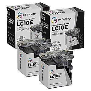 LD Compatible Ink Cartridge Replacement for Brother LC10EBK Super High Yield (Black, 2-Pack)