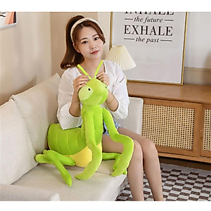 Skyseen Praying Mantis Pillow Mantis Animal Insect Shaped Throw Pillow for Home Decoration 27.6"