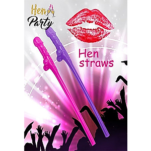 12 pcs Bachelorette Party Straws Hen Straws Naughty, Willy Pennis Straws, Straws For Naughty Bridal Shower Drinking Games, Crazy Straws Bride, Hen Party Favors, Funny Drinking Straws