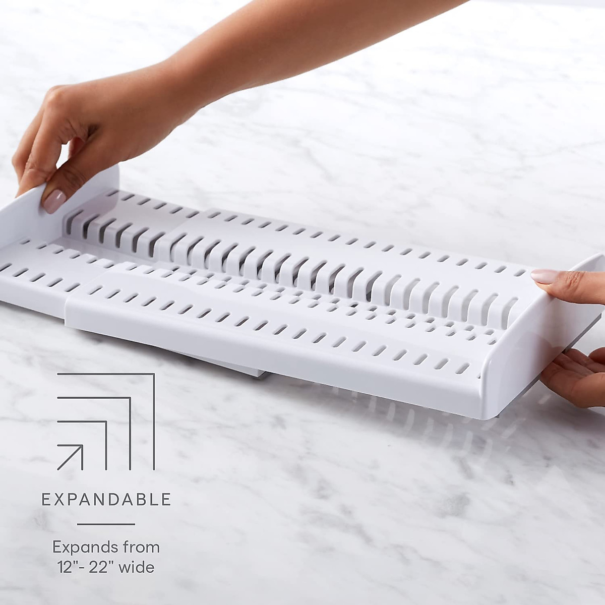 YouCopia StoreMore Expandable Pan and Lid Rack StoreMore Adjustable Pot Lid Organizer