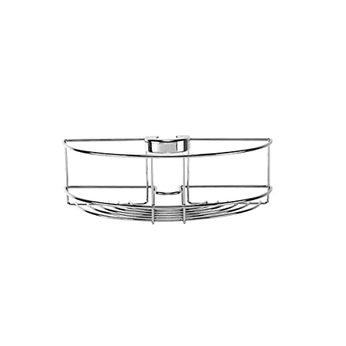 Croydex Chrome Easy to Fit Riser Rail Basket Shower Storage, 5 Year Rust Free Guarantee