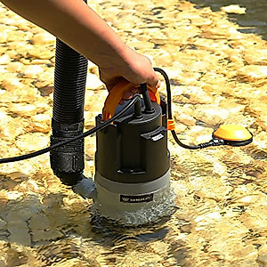 DEKOPRO Sump Pump 1HP 3302GPH 750W Submersible Clean/Dirty Water Pump with 16-Foot Cord for Pool, Pond, Tub, Garden and Irrigation