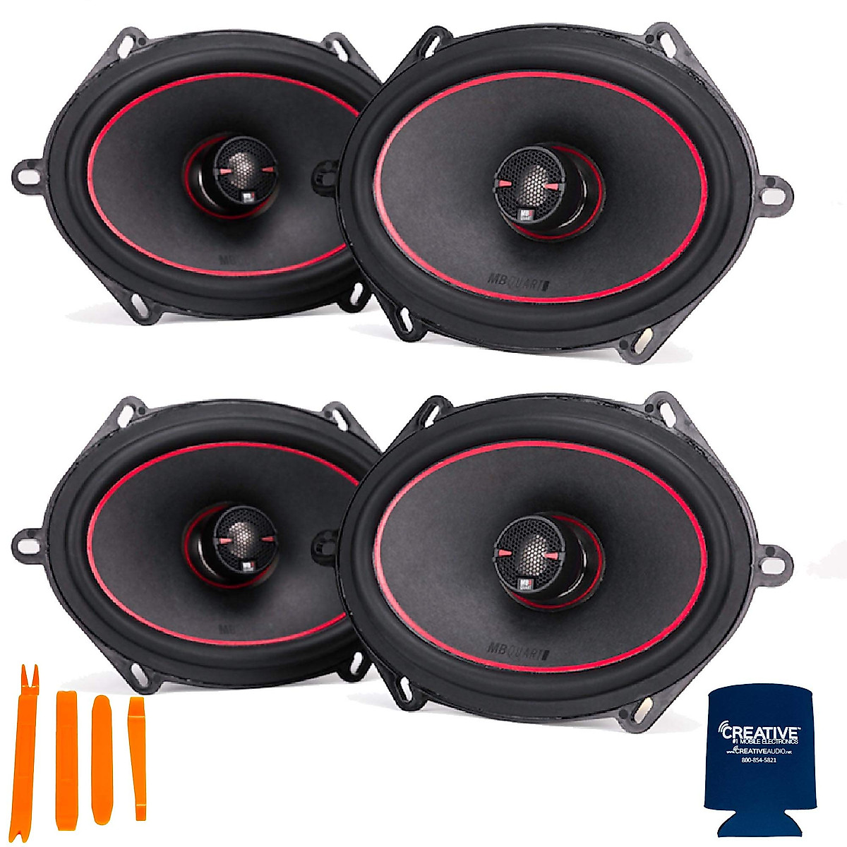 MB Quart - 2-Pairs of Reference RK1-168 5x7/6x8 Coaxial Speakers