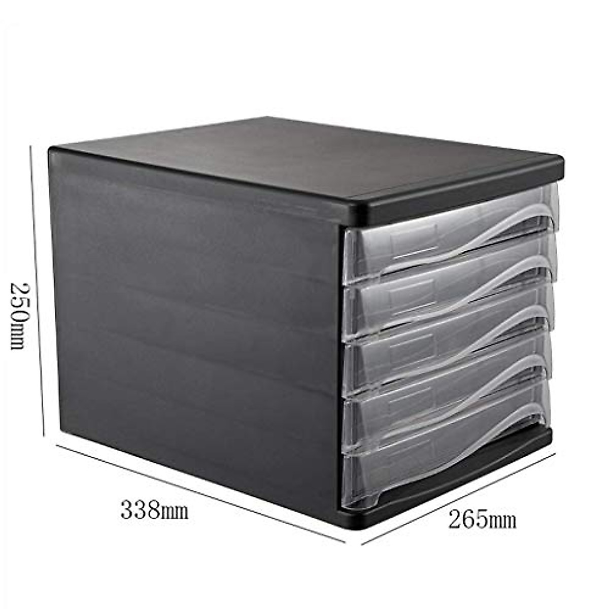 ZJSFC Document Organizer - Half Transparent Vertical File Cabinet 4 Drawer Function Flat Drawer (Color : D)