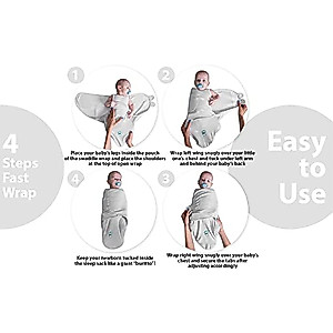 Baby Swaddle Blanket Wrap for Newborn & Infant, 0-3 Months 100% Breathable Cotton Swaddlers Sleep Sack with Adjustable Wings, 3 Pack Swaddling Blankets for Boys and Girls (Cactus)