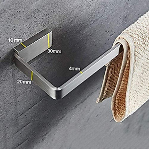 LIRUXUN Towel Bar, Hand Towel Holder Stainless Steel SUS 304, Bathroom Hardware Accessory Towel Rack, Contemporary Style, Brushed Nickel Wall Mounted (Size : 40cm)