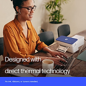 HP Shipping Label Printer, 4x6 Commercial Grade Direct Thermal, Compact & Easy-to-use, High-Speed 300 DPI Printer, Barcode Printer, Compatible with Amazon, UPS, Shopify, Etsy, Ebay, ShipStation & More