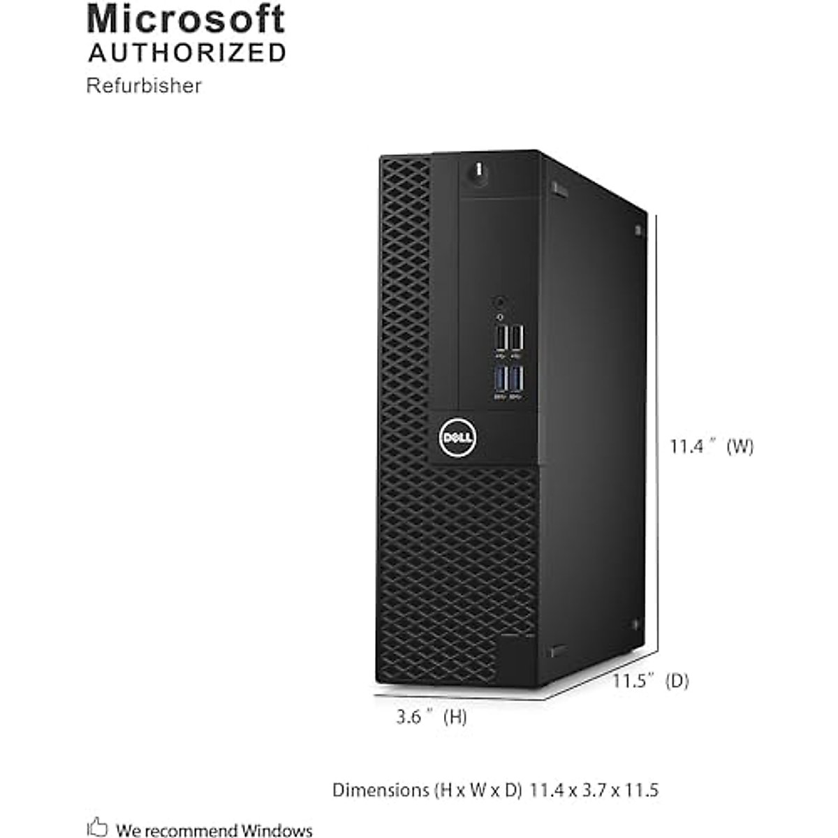 Dell Optiplex 3050 SFF Desktop PC, Intel i5-6500 3.2GHz 4 Core, 16GB DDR4, 512GB SSD, 4K Support, WiFi, Win 10 Pro, Keyboard, Mouse (Renewed)