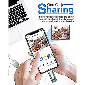 SCICNCE 1TB Photo Stick for iPhone Flash Drive, USB Memory Stick Thumb Drive External Storage Compatible with iPhone iPad Android Computer (Light Green)