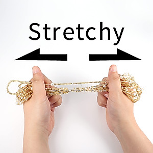 Sailimue 3 Piece Waist Beads for Women Belly Beads Elastic Chain African Waist Beads for Women Plus Size Bikini Jewelry (582)