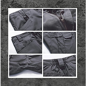 HENWENVONSON Tactical Shorts Outdoor Quick Dry Hiking Cargo Shorts Summer Work BDU Ripstop Waterproof Combat Bottoms AAA, Dark Grey