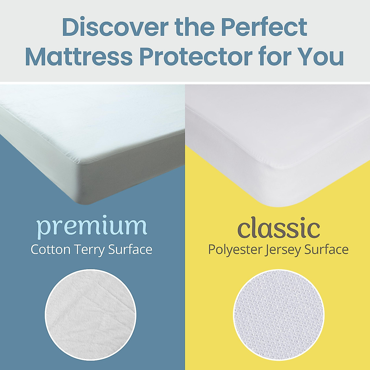 SafeRest 100% Waterproof Twin XL Size Mattress Protector - College Dorm Size for Back to School - Machine Washable Cotton Mattress Cover for Bed - Perfect Bedding Airbnb Essentials for Hosts