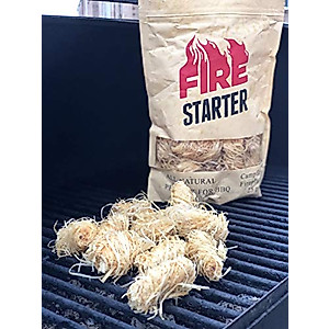 GTS Fire Starter for Charcoal and Firewood, Super Fast Lighting, Perfect for BBQ, Campfire and Fireplace, All Natural, Long 8-10min Burn, Waterproof and Sealed Pack, 25 pcs