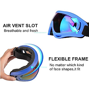 LJDJ Motorcycle Goggles - Glasses Set of 2 - Dirt Bike ATV Motocross Anti-UV Adjustable Riding Offroad Protective Combat Tactical Military Goggles for Men Women Kids Youth Adult