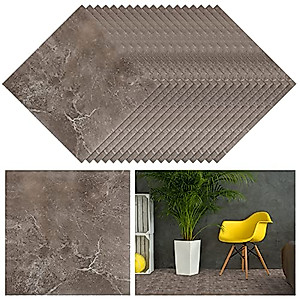 48 Pieces Vinyl Flooring Peel and Stick on Floor Tile 12 x 12 Inch Self Adhesive Waterproof for Kitchen Bathroom Living Room Bedroom (Multicolor Marble)