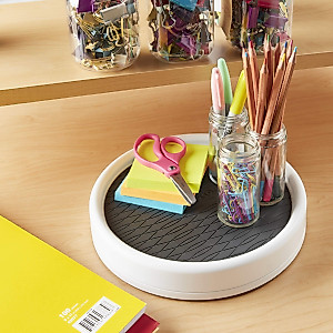 Copco Pro Non-Skid Pantry Cabinet Lazy Susan Turntable, 9-Inch, Charcoal